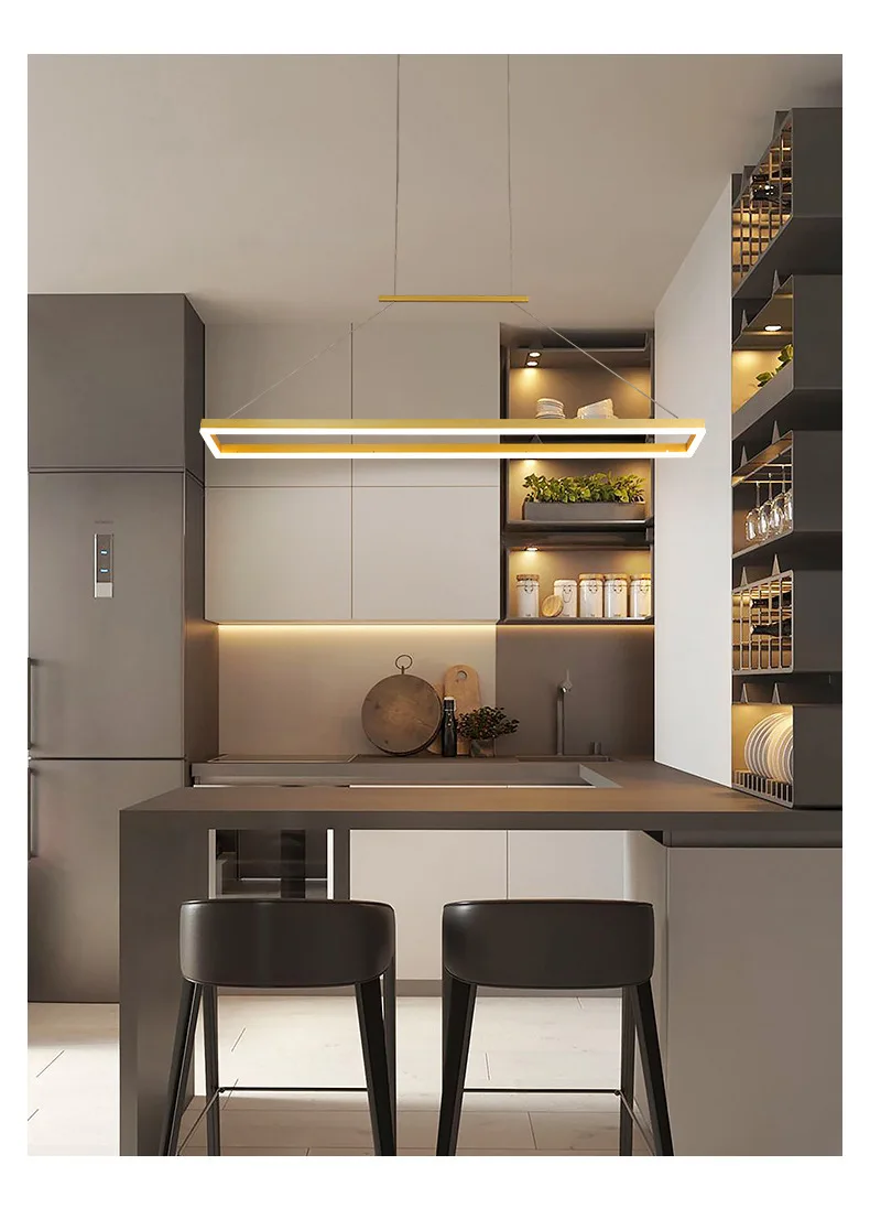 Solis - Modern Rectangle LED Pendant Lights – Dragonfly Decor