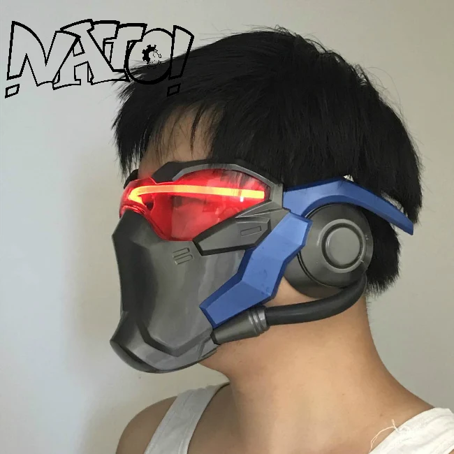ABS Plastic Soldier 76 Masks with LED Luminous Cosplay Soldier76 Mask ...
