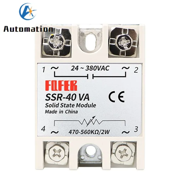 Solid State Relay Ssr-10Va Ssr-25Va Ssr-40Va 10A 25A 40A Relais Szabályozó 24-380Vac Kimenet Ssr ...