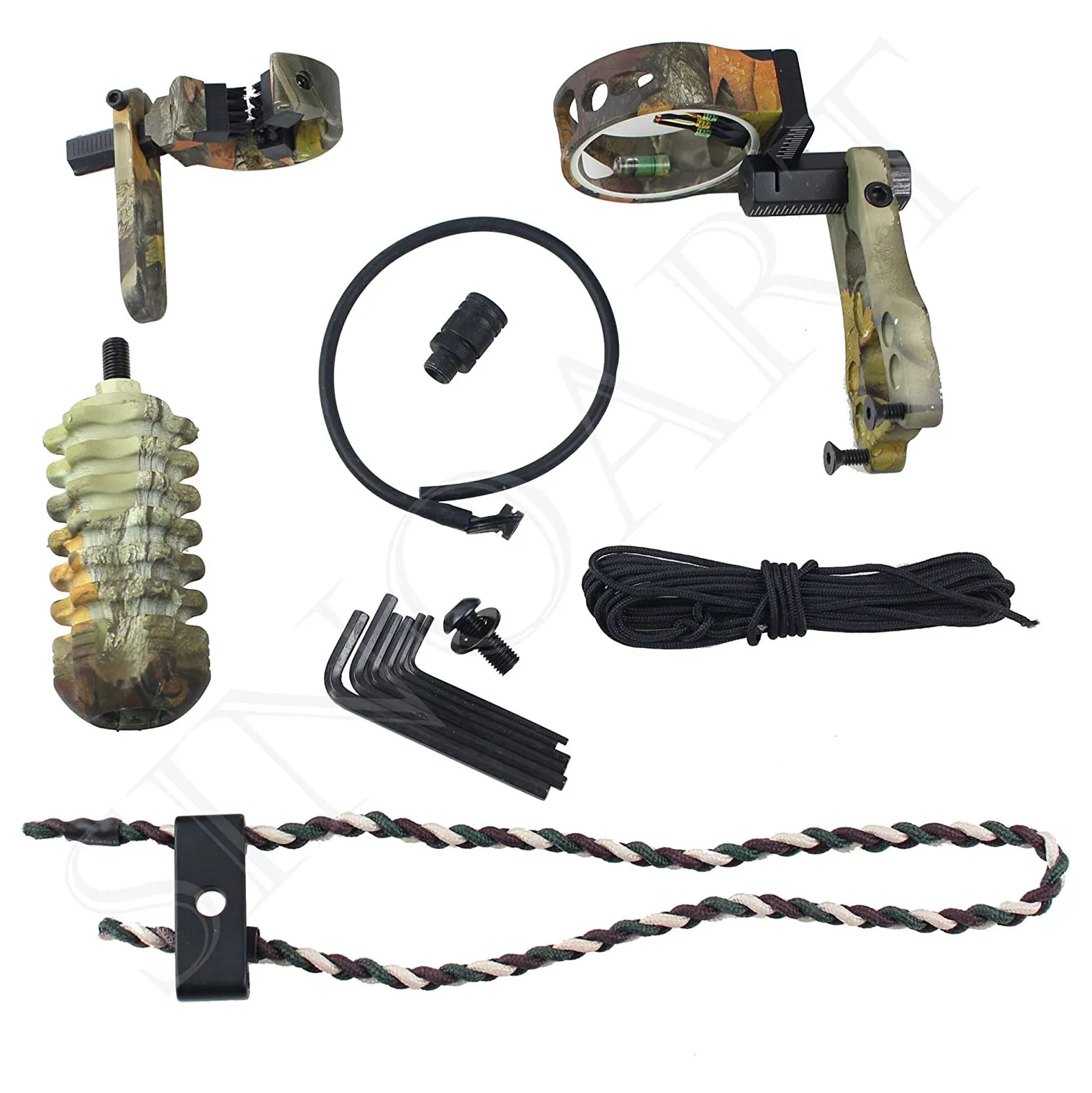 Upgrade 5 Pin Bow Sight with Level and Light Arrow Rest Stabilizer ...