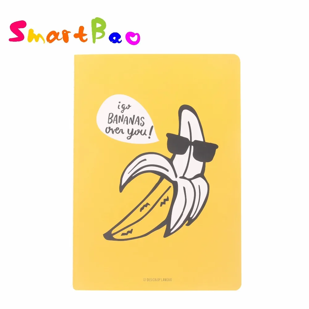 B5 Cute Notebook School Notebook Yellow Banana Cute Fruits Stitching ...