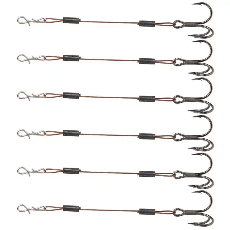 6pcs-Fishhooks-Stainless-Steel-Wire-Carbon-Steel-String-Hook-Fish-Hook ...