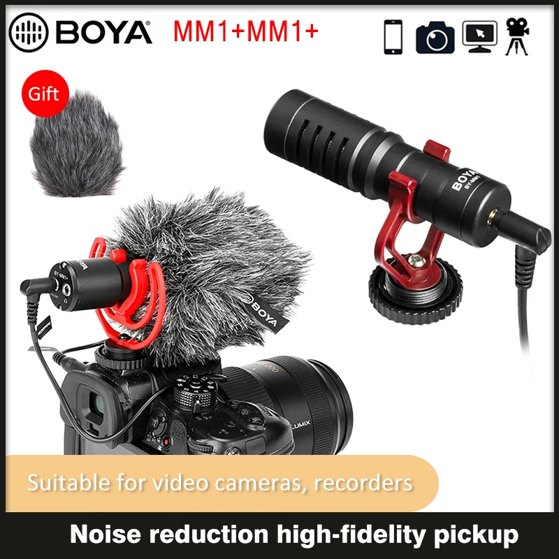 Boya By-mm1+ / Mm1 Wireless Microphone Super-cardioid Condenser Shotgun ...