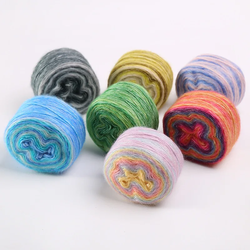 Pelotes de laine,Laine mohair fil à tricoter à la main doux segment ...