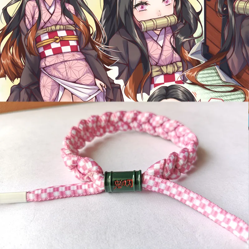 Anime Demon Slayer Cosplay Kamado Tanjirou Kamado Nezuko Bracelet Hand ...