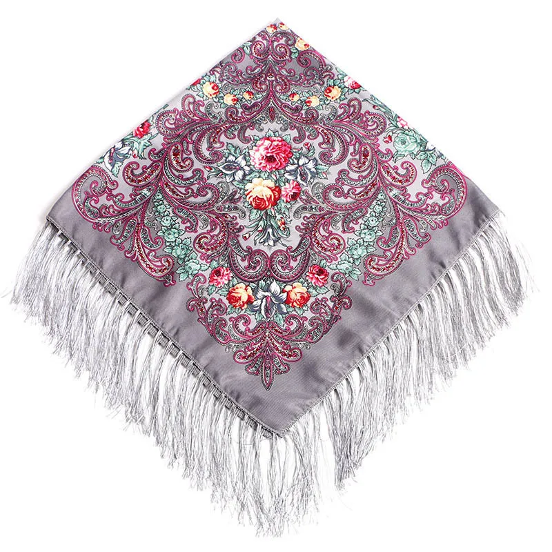 Scarf Shawls Russian Ukrainian Handkerchief Autumn Womens Head Scarves ...