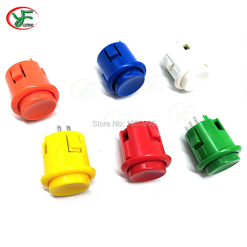 8pcs-New-Happ-Style-28mm-Arcade-Push-Button-Round-Button-Arcade-Start ...