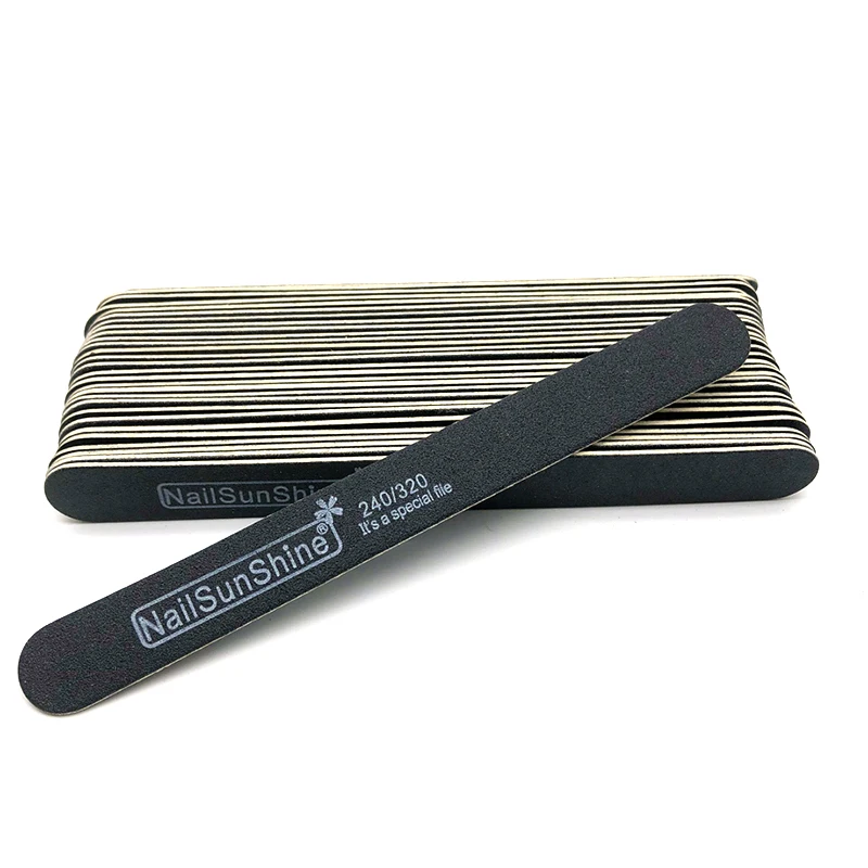 25pcs Wooden Nail Files For Manicure 240/320 Straight Nail Polish Files ...