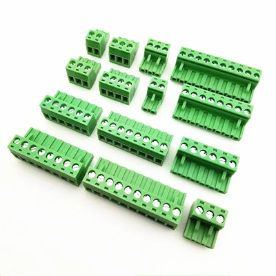 Bloco de terminais verde 2edgrk para fileira de conector, solda aéreo ...
