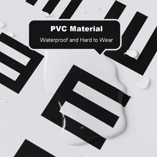 Waterproof Snellen Eye Chart Standard Visual Acuity Chart with Height ...