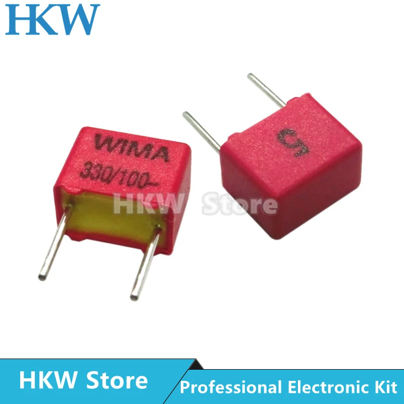 5pcs Original WIMA 100V 330PF 331 RED FKP2 5MM Film Capacitor Hi-Fi ...
