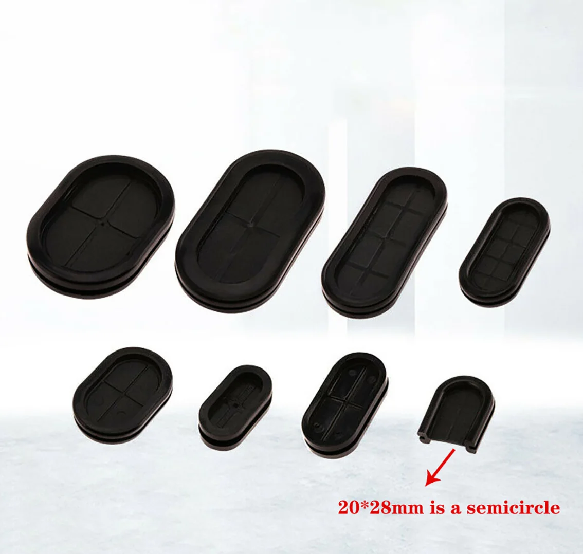 Black Oval Double-sided Seal Grommets 13*27mm-50*75mm Rubber Plug O ...