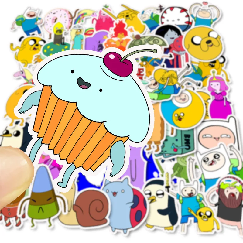 50Pcs Anime Adventure Time Stickers Pack For Kids On The Laptop Fridge ...