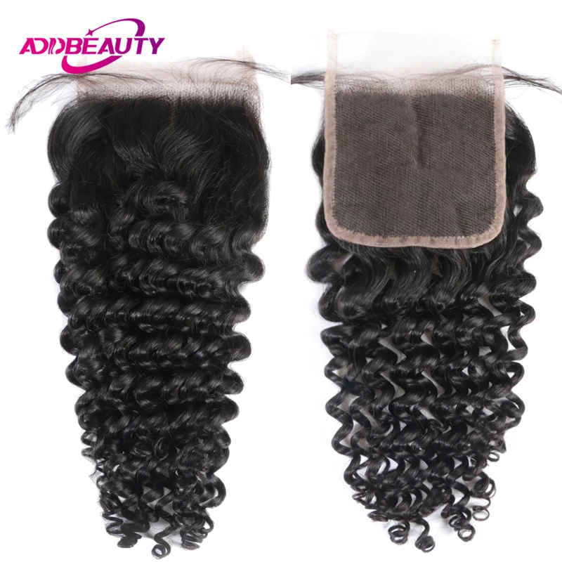 Deep Wave 4x4 HD Transparent Lace Closure 13x4 Swiss Lace Frontal ...