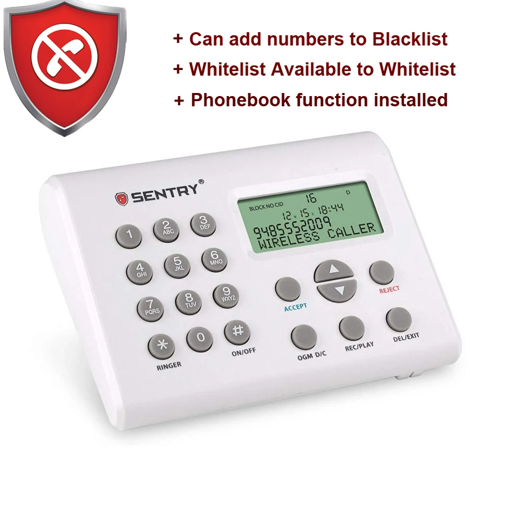 Landline Telephone Call Blocker With Whitelist Blacklist and Phonebook ...