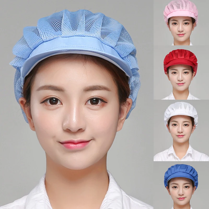 Mesh Visors Caps Men Women Elastic Breathable Workshop Caps Cafe Bar ...