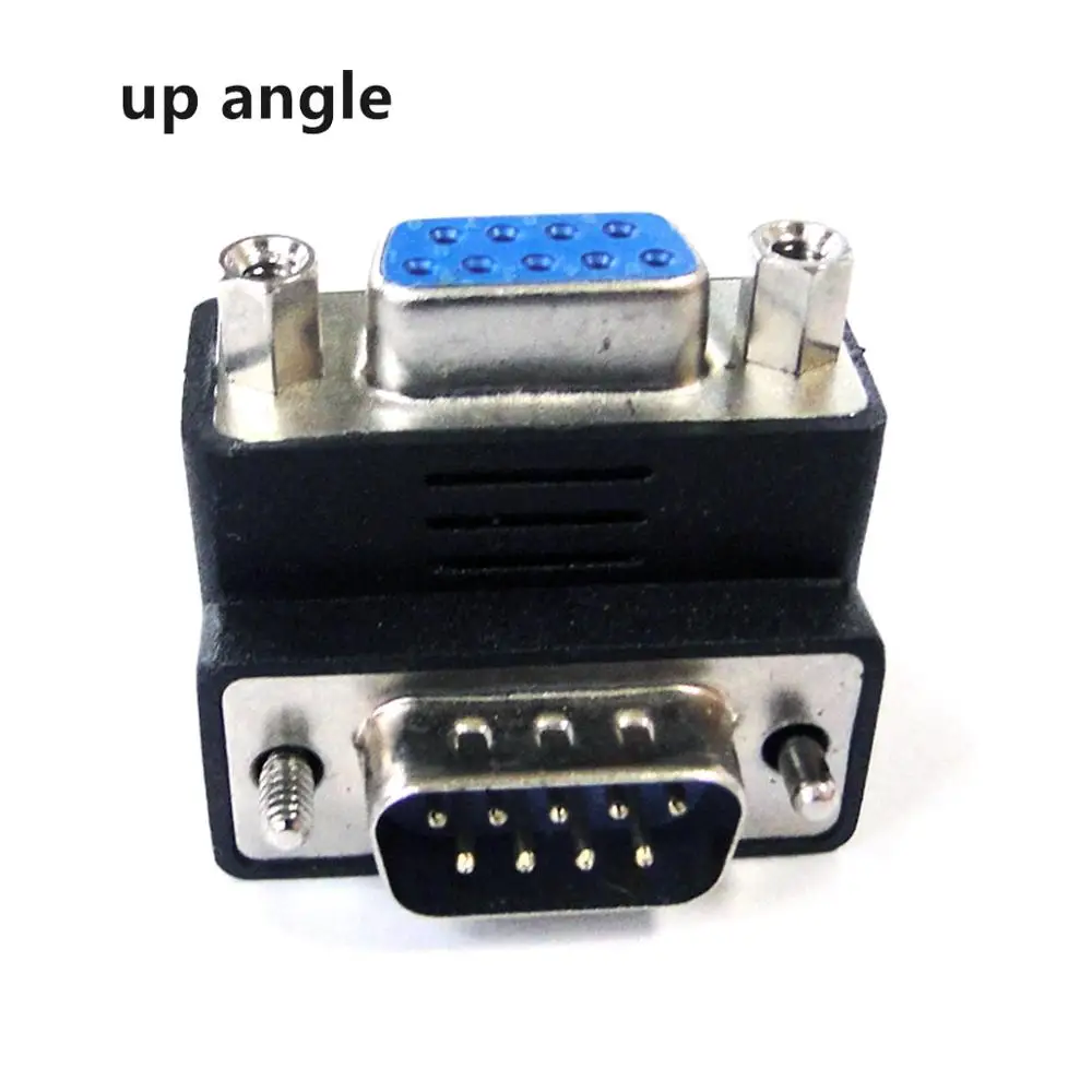 RS232 D-Sub 9 Pin Male To Female 90 degree Angle screw type Nut type ...