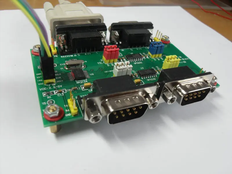 Wk2124 extended 4 serial port module SPI interface TTL RS232 output schematic routine technical ...