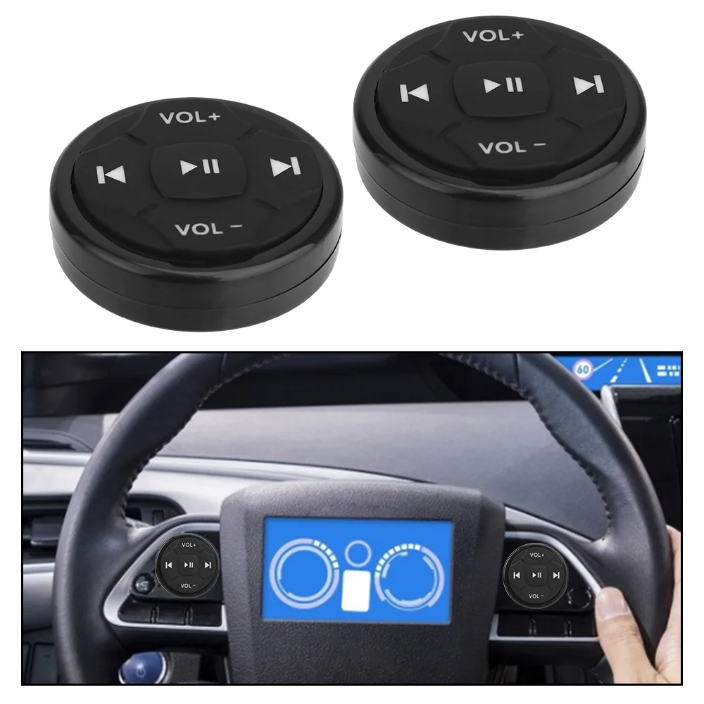 Wireless-Bluetooth-Car-Steering-Wheel-Remote-Control-Button-5-Keys ...