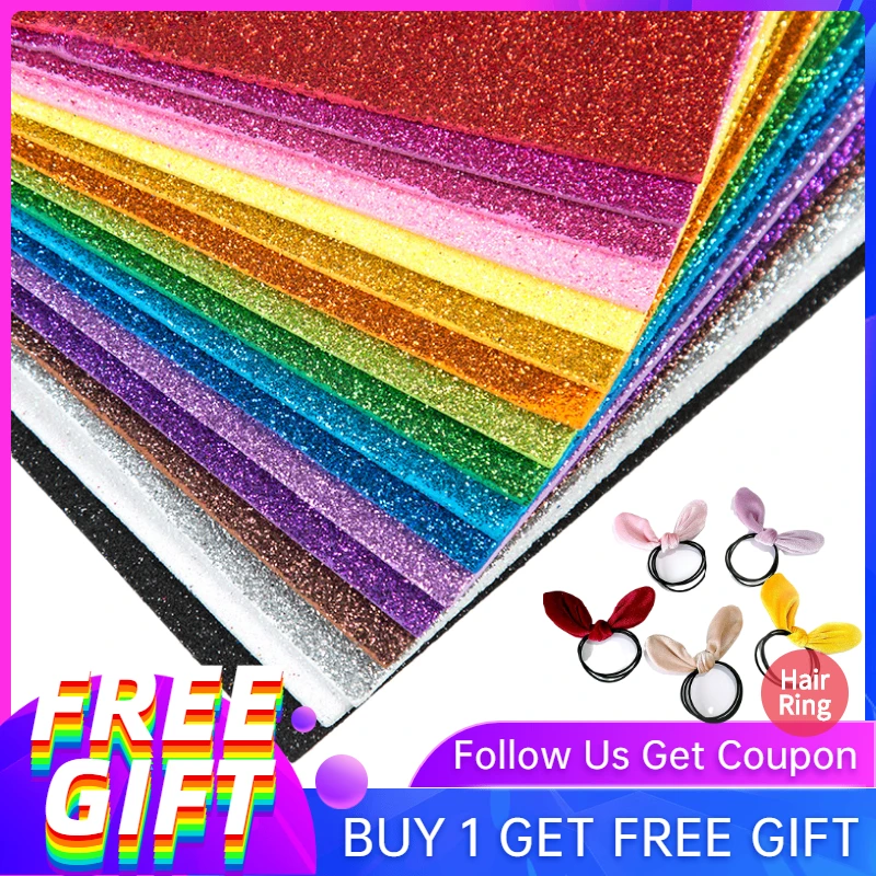 A4 10pcs Foamiran Glitter Foam Paper Diy Kraft Sponge Paper Gold Powder ...