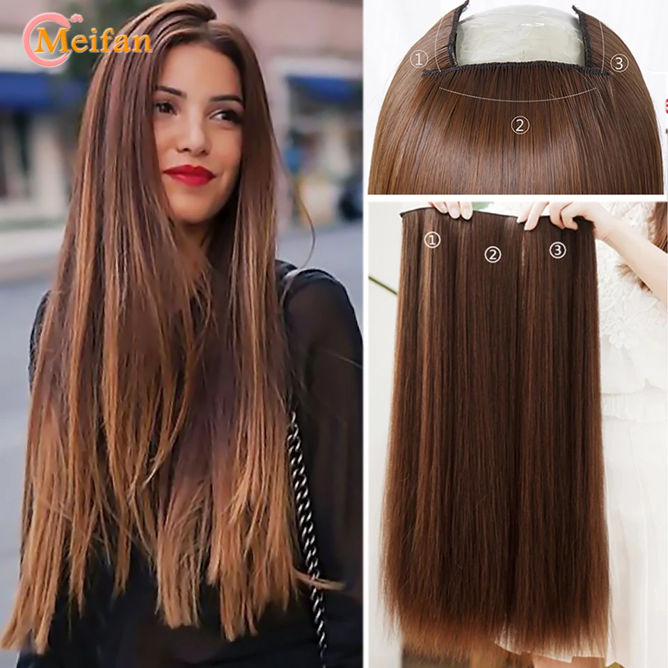 MEIFAN-Synthetic-Invisable-Seamless-Fluffy-Hairpieces-Clip-in-Hair ...