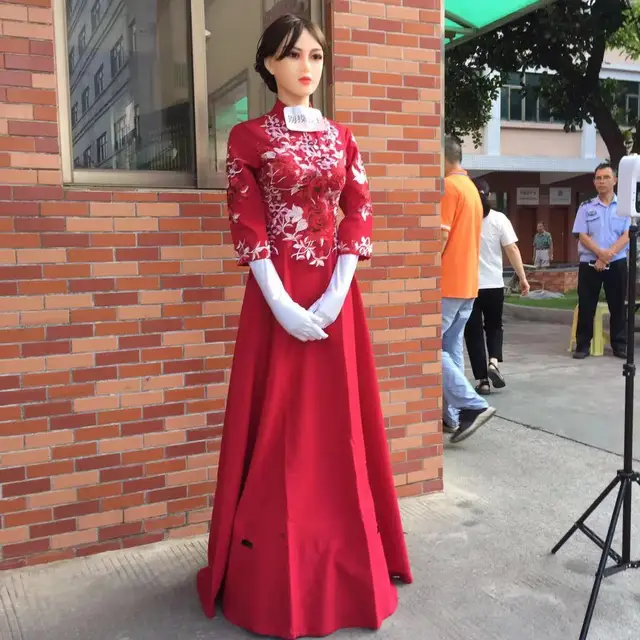 Oriental elegant attractive bionic beauty robot /pretty gorgeous Miss ...