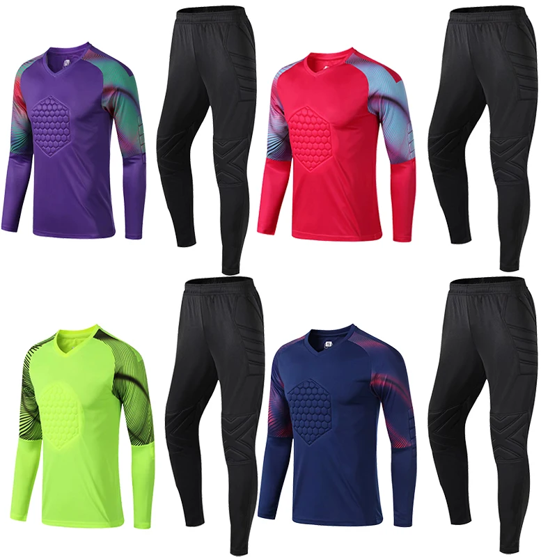 Camiseta de fútbol de manga larga para hombre, conjunto de portero ...