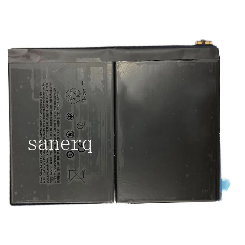 แบตเตอรี่ใหม่7606MAh A2288แบตเตอรี่สำหรับ Ipad Air 4 Air4 Air 4rd Air ...