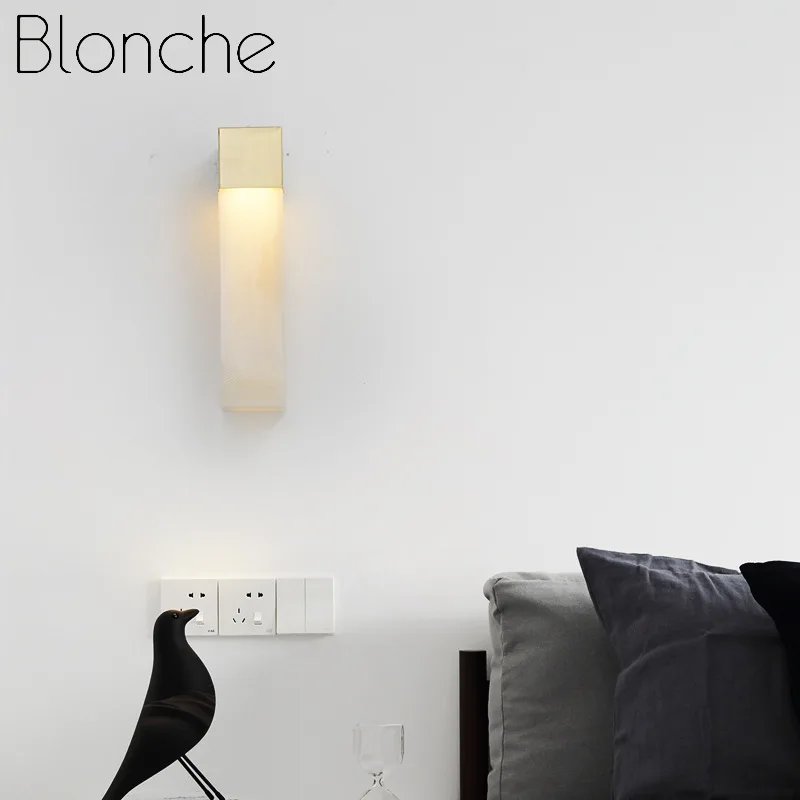 Современные Настенные светильники Blonche из смолы, золотые настенные ...