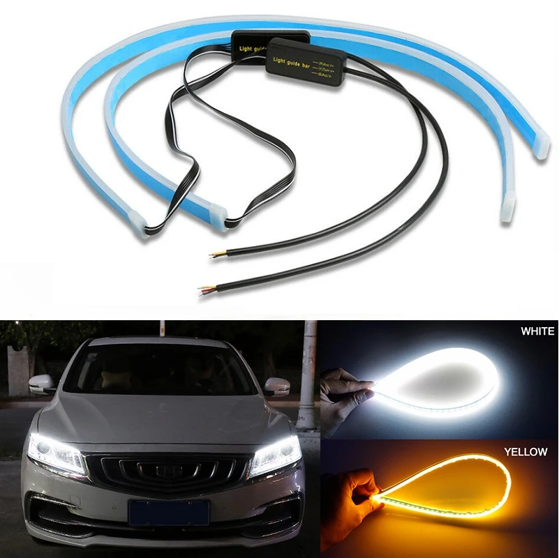 2x Ultrafine 30cm 45cm 60cm DRL Daytime Running Light Waterproof ...