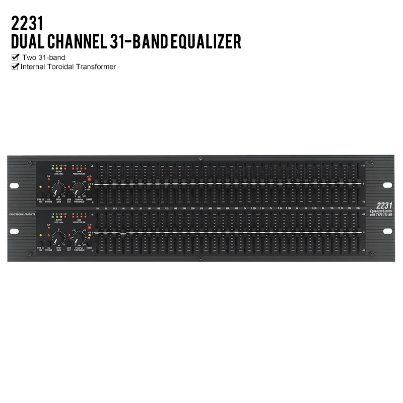 DBX-2231-Dual-Channel-31-Band-DJ-Equipment-Graphic-Equalizer-2231-Audio ...
