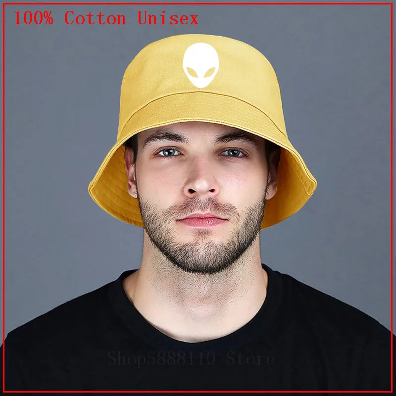Space Galaxy Monster Alien white bucket hat Men Women Fashion fisherman ...