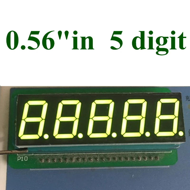 10PCS-5-Bits-Digital-Tube-Led-Display-7-Segment-Green-0-56-inch-common ...