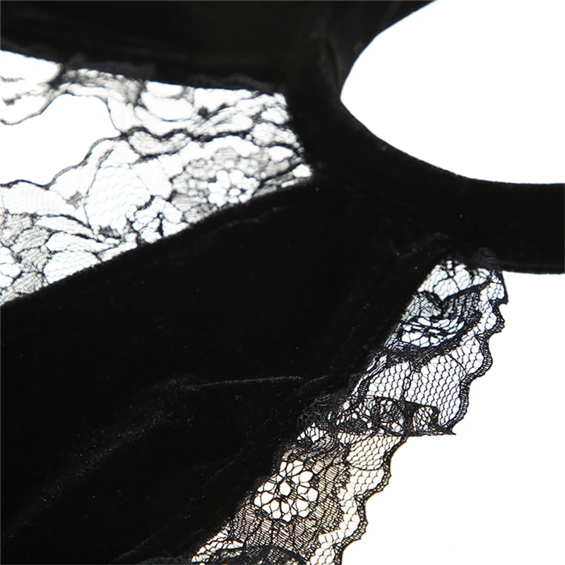 Lace lace fabric Plush rabbit ears headband cosplay Bunny girl Sexy ...