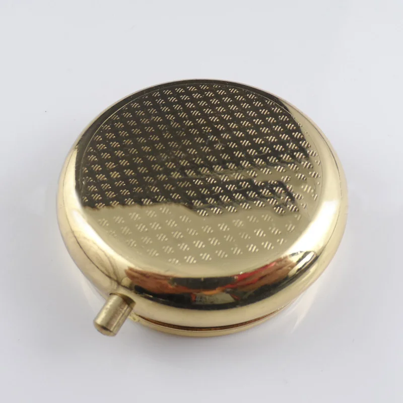 1PC-Metal-Round-Pillbox-Gold-Medicine-Organizer-Container-Medicine-Case ...