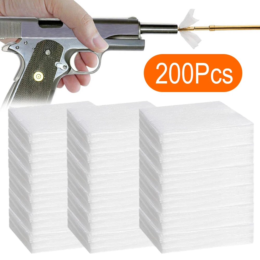 200Pcs-Tactical-Gun-Cleaning-Patches-Gun-Clean-Cloth-Military-Airsoft ...