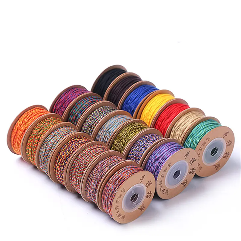 1.2mm Colorful Cotton Cord For Tassel Hand Twisted Threads For Making ...