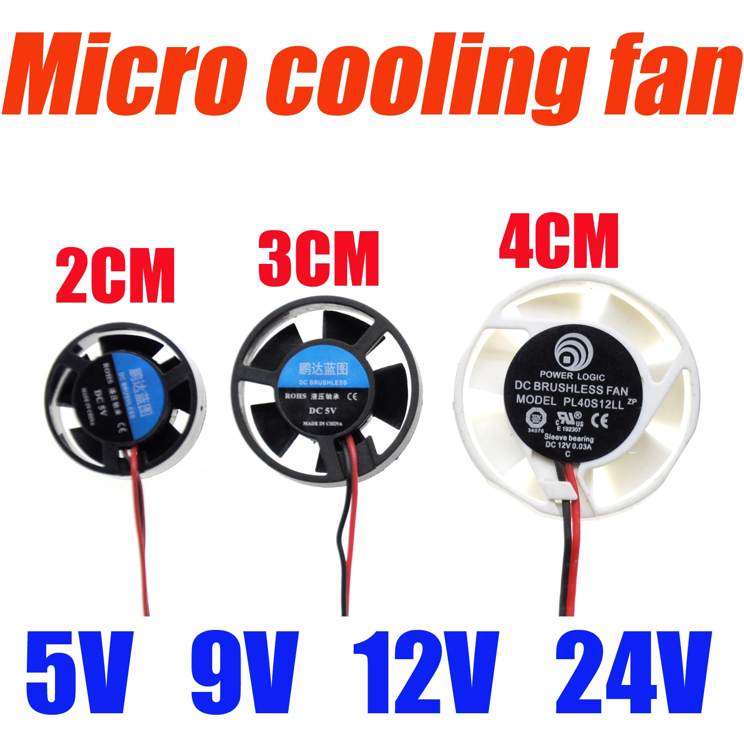 2cm 3cm 4cm 25x10mm 30x10mm 40x10mm 5v 9v 12v 24v Round Mini Micro ...