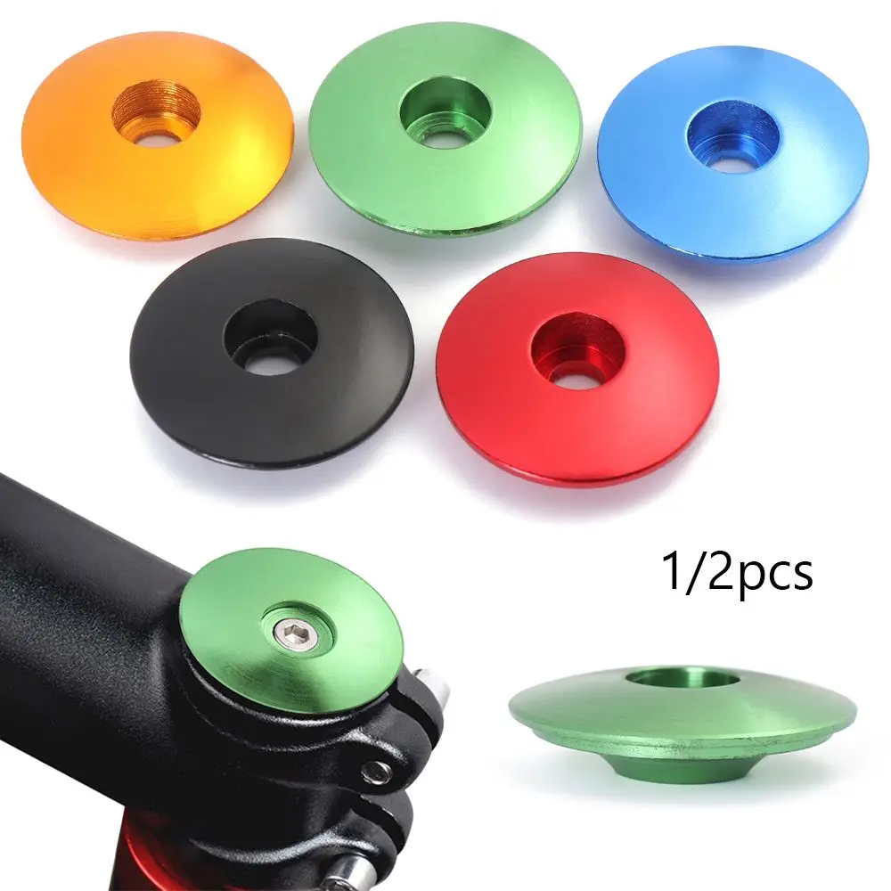 1-2pcs-Aluminum-Alloy-Bicycle-Headset-Cap-286mm-Dustproof-Top-Cap-Cover ...