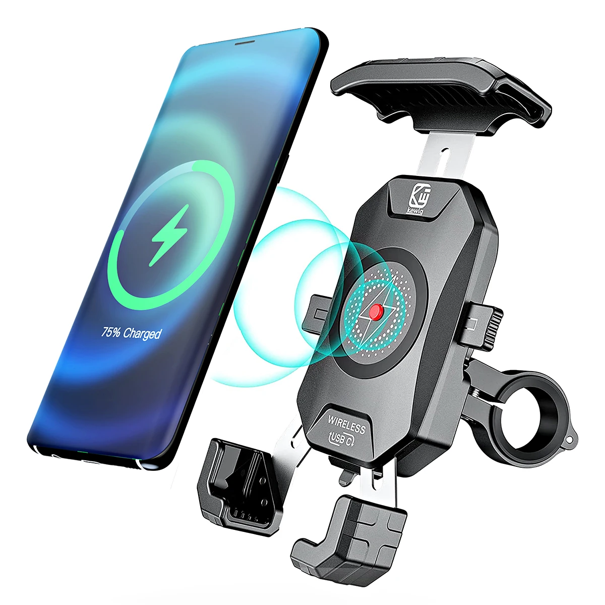 Motorcycle-Phone-Mount-Fit-4-7-Inch-Smartphone-15W-Wireless-USB-C-Fast ...