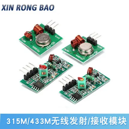 433Mhz RF Módulo transmisor inalámbrico y el receptor Kit de 5V DC ...