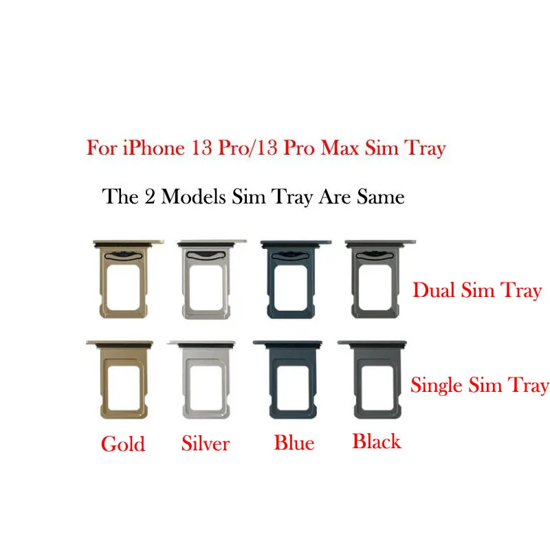 50pcs For Iphone 13 Pro/13 Pro Max Single Dual Sim Card Socket Holder ...