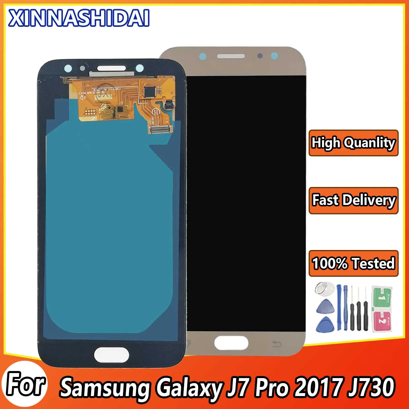 터치 스크린 디지타이저 어셈블리와 삼성 갤럭시 J7 프로 2017 J730 J730F LCD 디스플레이 용 LCD|휴대폰 LCD ...