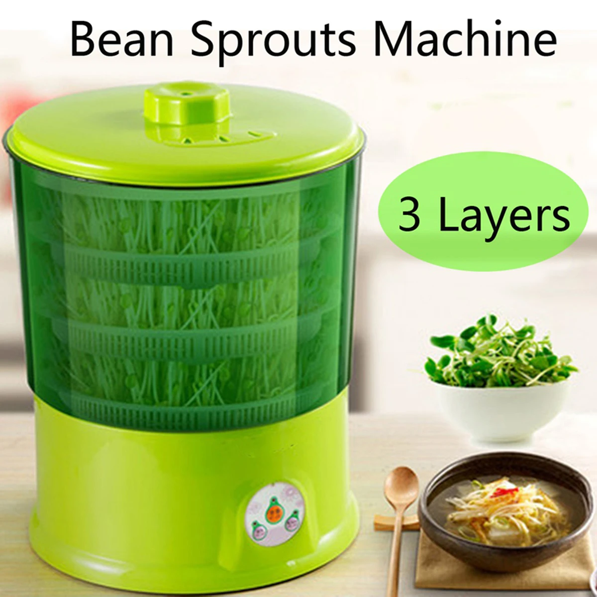 Warmtoo 220v 1.5l 3 Layers Ntelligent Bean Sprouts Machine ...