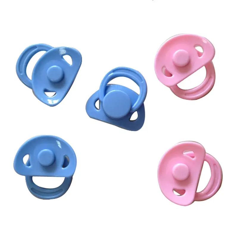 10pcs/lot Magnet Pacifiers For Reborn Dolls Pacifiers Nipples Pink Blue ...