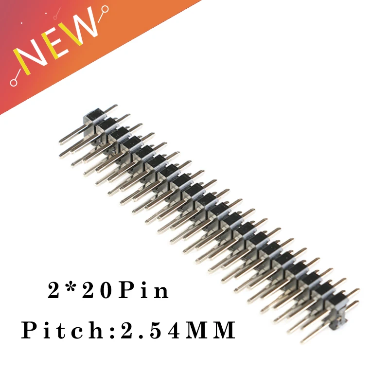 10pcs/lot 2x20 Pin Pitch 2.54mm Break-away Dual Male Header Pin for ...