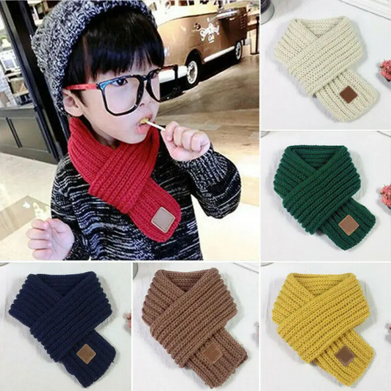 Autumn Winter Boys Girls Scarf Cotton | Scarf Winter Warm Kids Knitted ...