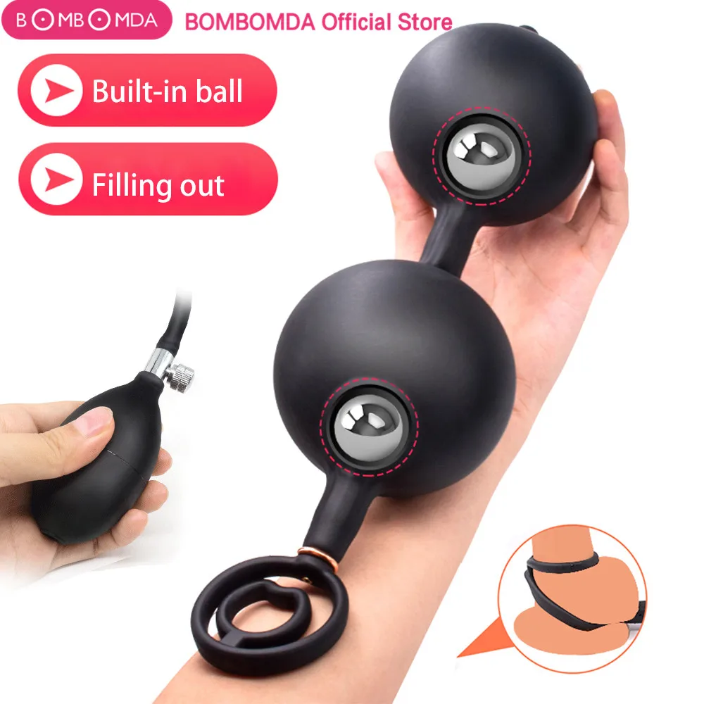 Inflatble 항문 구슬 엉덩이 플러그 여자를위한 항문 공 섹스 토이 에로틱 장난감 큰 Buttplug 항문 확장기
