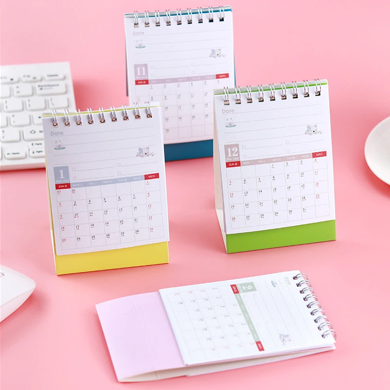 Yearly Agenda Organizer | Desktop Mini Calendar | 2022 Table Calendar ...