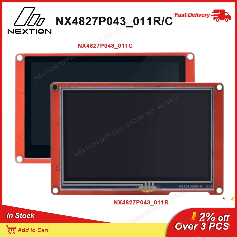 Nextion 4.3 Inch Lcd-tft Hmi Display Module Intelligent Series Rgb 65k Color Capacitive ...